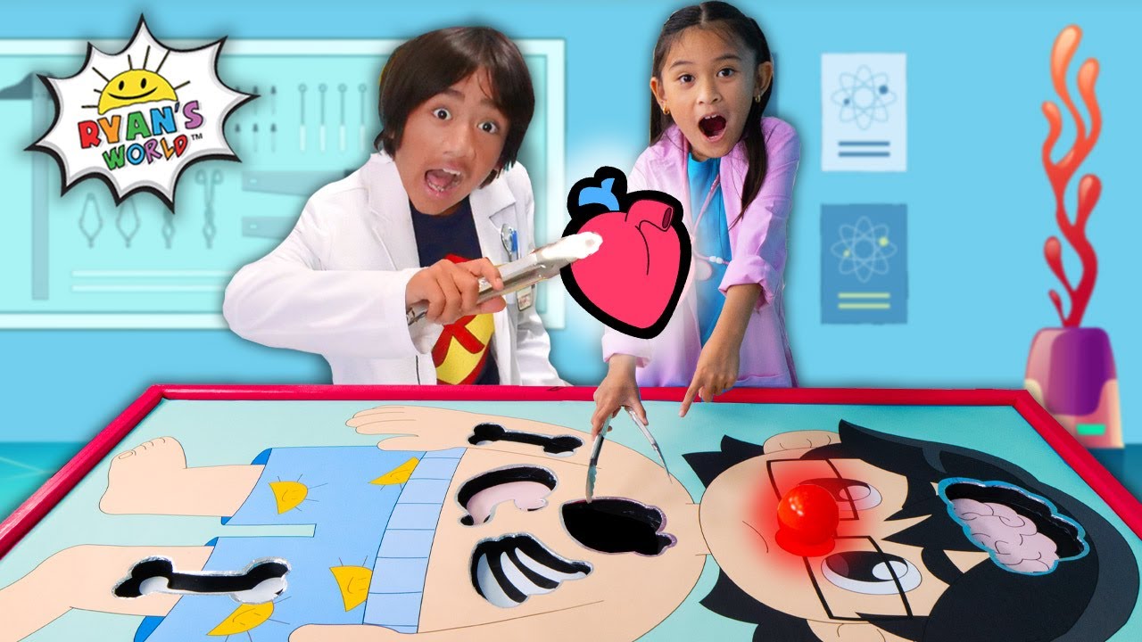 Giant Operation Game Challenge! Can We Save Daddy? Pretend Play Doctor ...