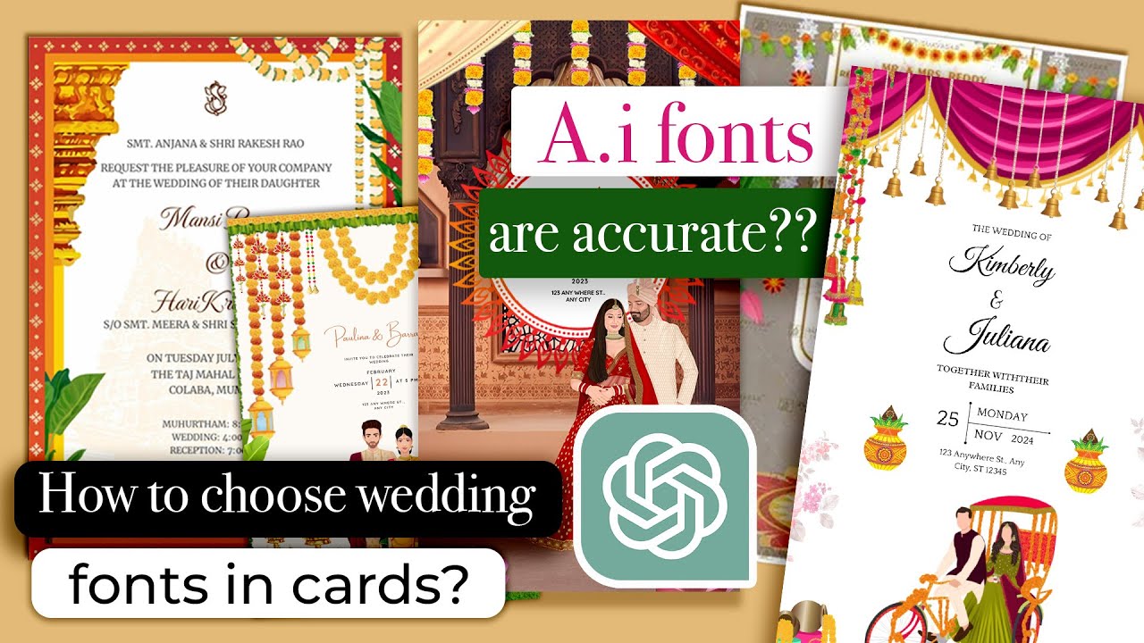 Best Fonts for wedding cards II Digital invitation fonts II Serif VS ...