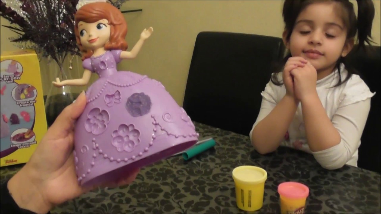 Sofia the first Play doh Tea party set - YouTube