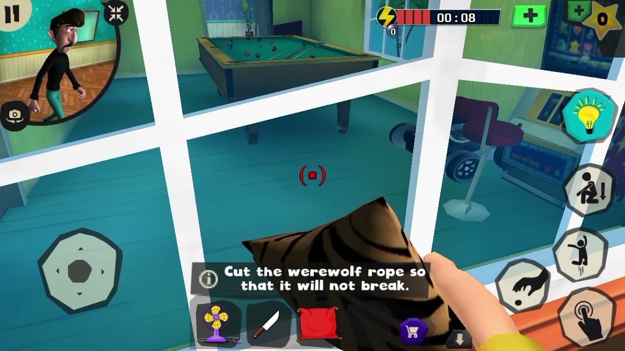 Scary Robber Find something to cut the werewolf - YouTube