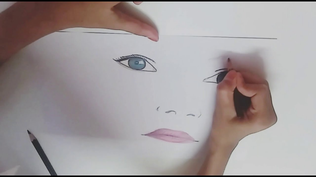 How to Draw a Potrate with 5 colour pencils (Artistic) - YouTube