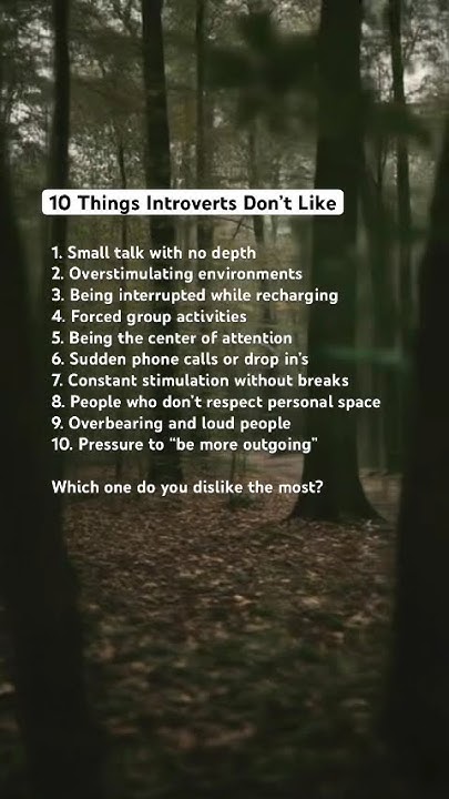 10 Things Introverts Don’t Like 😏 #shorts #introvert #introversion #short - YouTube