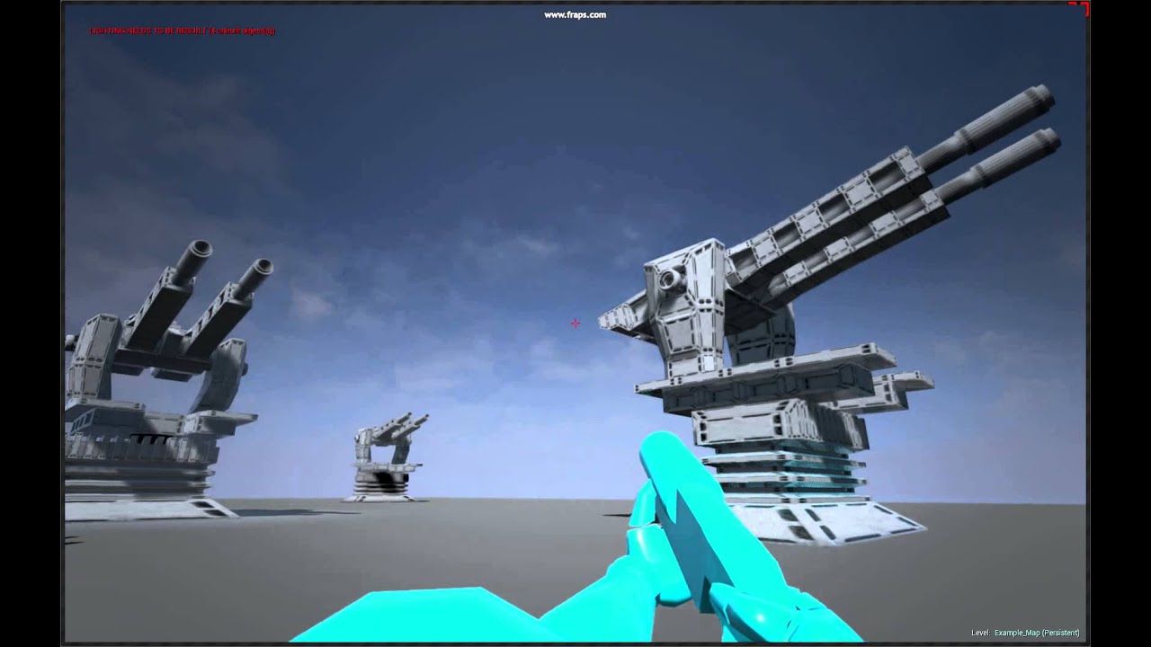 Unreal 4 Futuristic Turret Animation - YouTube