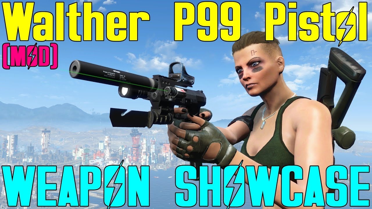 Fallout 4: Weapon Showcases: Walther P99 Pistol (Mod) - YouTube