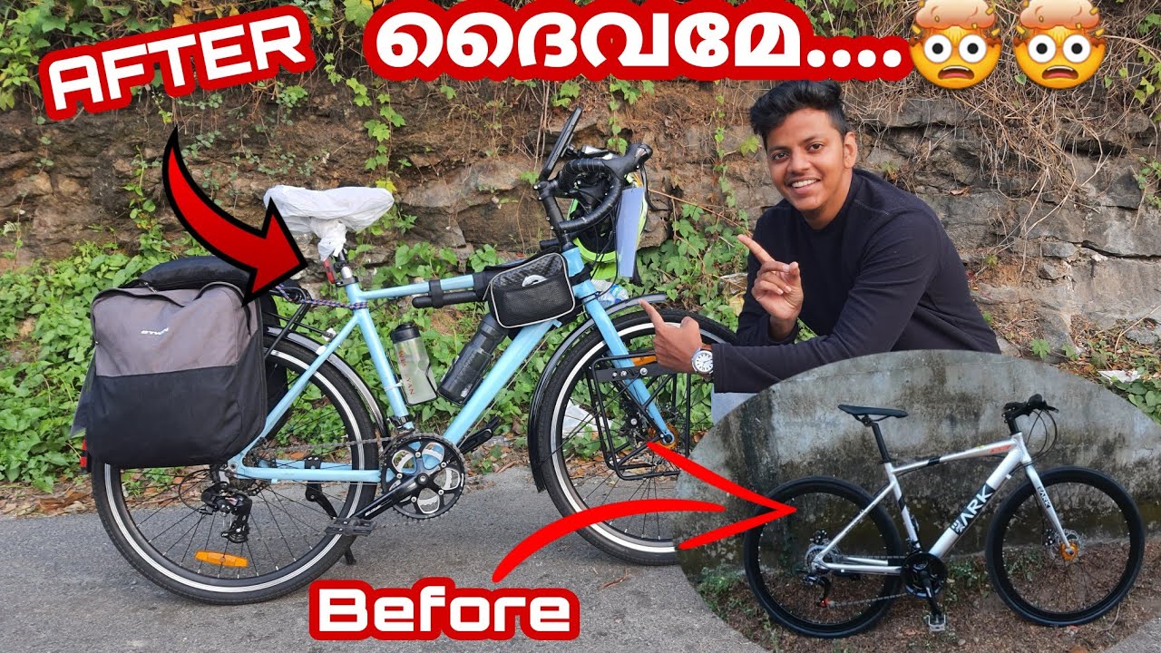 Converted My Normal Hybrid Bike To Touring Bike 🏍 😀 - YouTube