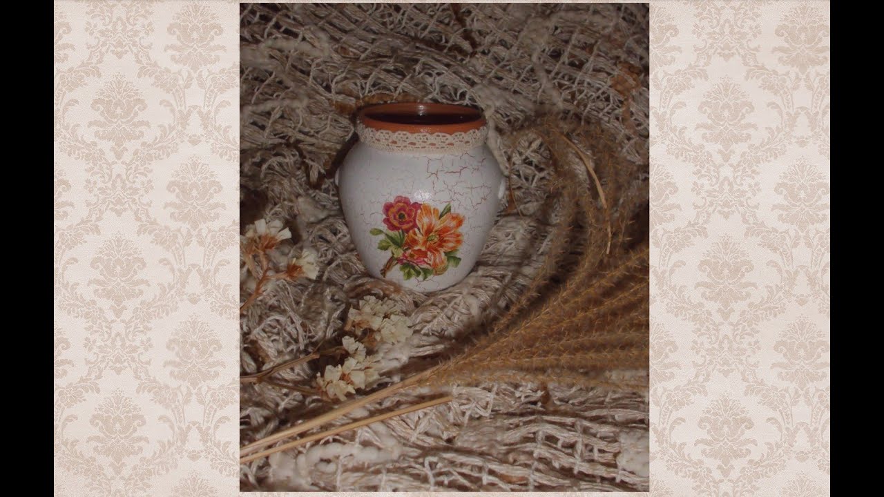 Decoupage TRICK - effect of cracks TUTORIAL - YouTube