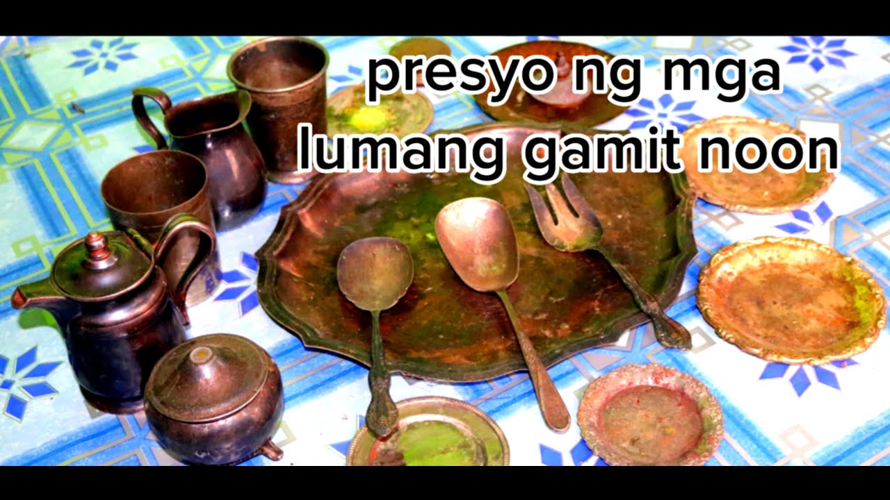 mga lumang plato, baso at takuri, na gawa sa metal, brass at silver ...