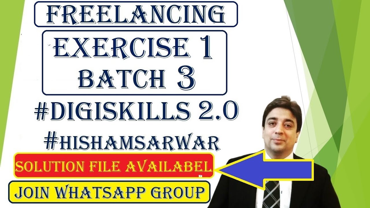 Digiskills Freelancing Exercise 1 batch 3 solution available || Freelancing 1 solution - YouTube