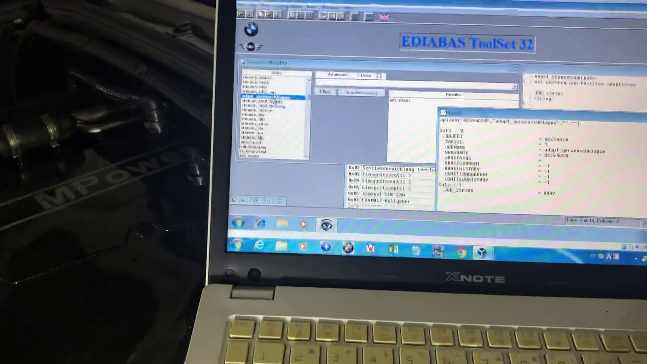 BMW E46 M3 CSL Flap test with tool32 - YouTube