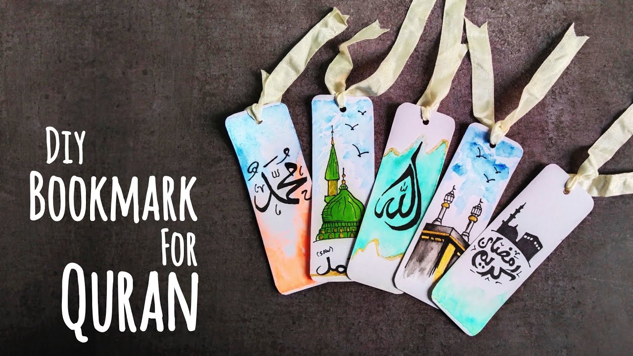 DIY Bookmark For Quran | Easy & Elegant Islamic Bookmark | - YouTube