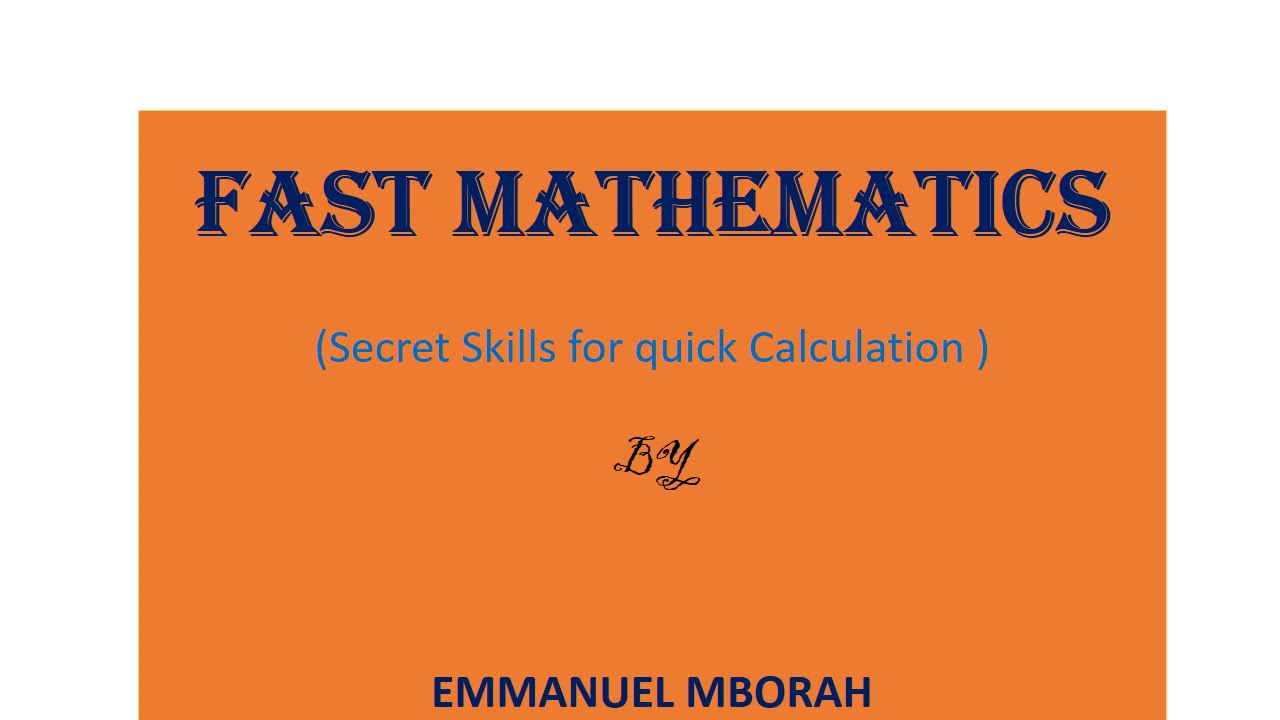 Fast mathematics - Lesson 2 - YouTube