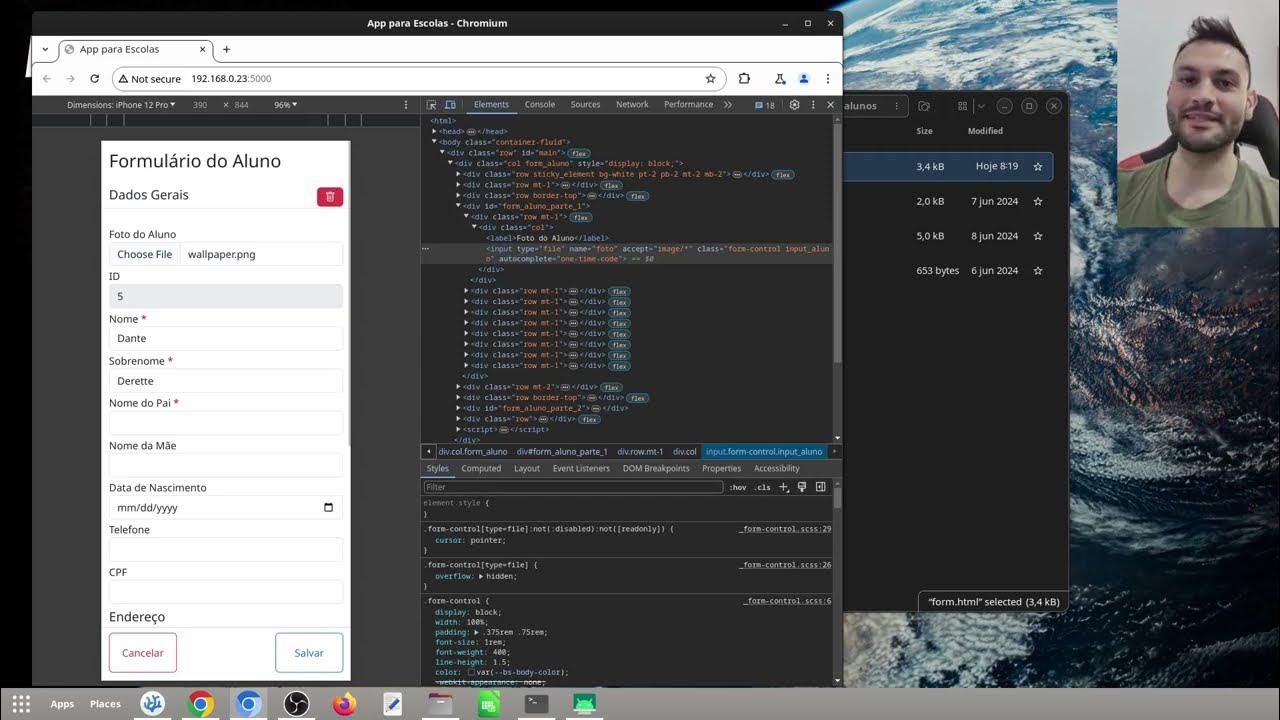 Parte 24 - App Grátis para Escolas - Sistema Gratuito - Upload de Imagem/Foto Flask e JavaScript ...
