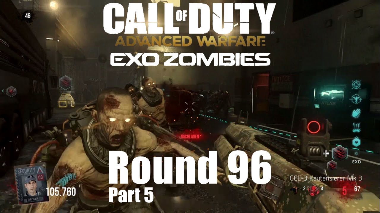 Call of Duty Advanced Warfare Exo Zombies - Outbreak Round 96 #5 - YouTube