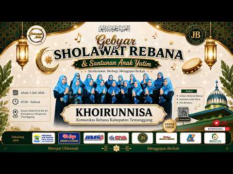 JB MLOBO BERSHOLAWAT & SANTUNAN ANAK YATIM BERSAMA KOMUNITAS REBANA KHOIRUNNISA TEMANGGUNG