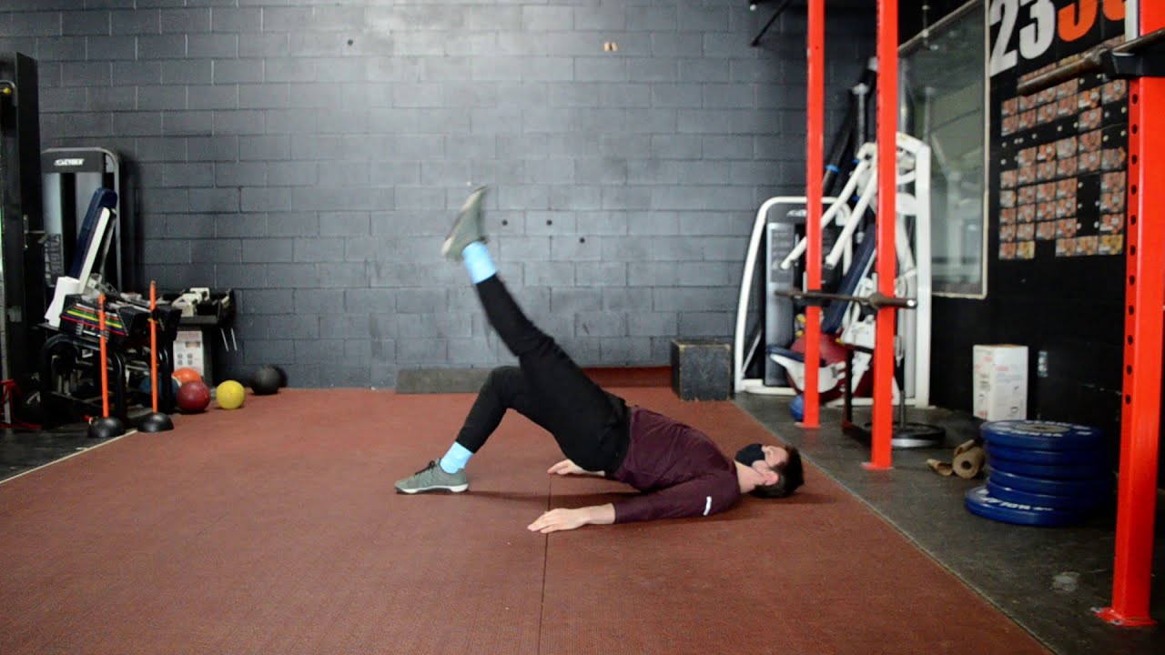 Table Top Straight Leg Raise - YouTube