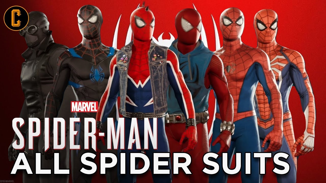 Spider-man All Suits with Collider Heroes | PS4 - YouTube
