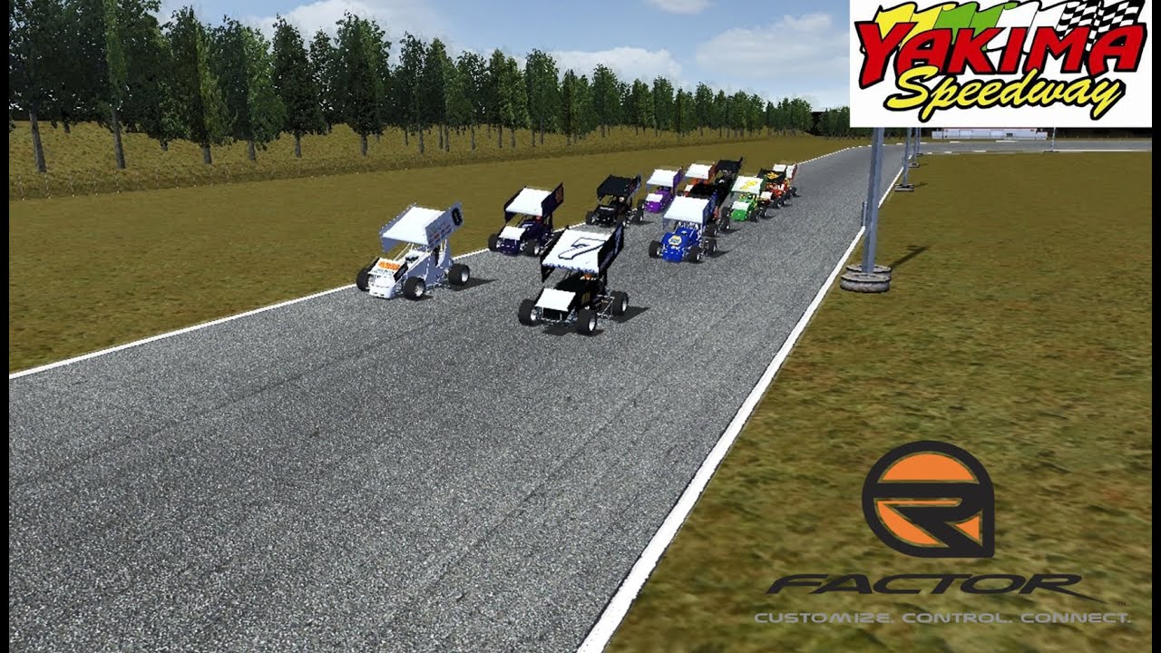 rFactor - JCR Sprint Cars - Yakima Speedway - YouTube