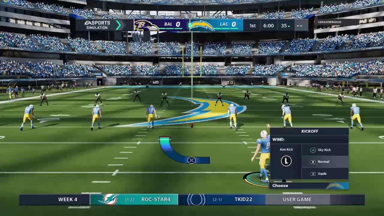 Madden 21 Madden God 21 franchise season 3 week 4 Ravens vs Chargers ...