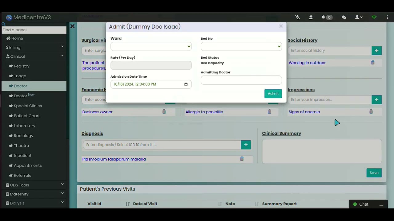 How to admit patient from the Doctor's Panel: Assessing for Quality ...