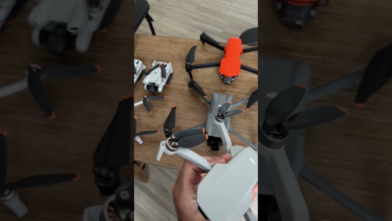 Drone size comparison mini 2 vs mini 4 pro mini 3 pro Air 3 Mavic 3 drone air3 mini4pro