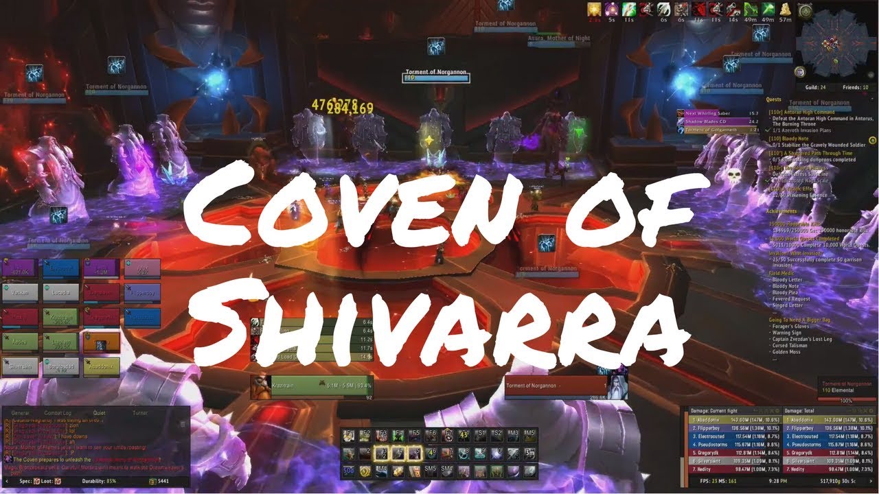 World of Warcraft - Normal Coven of Shivarra Full Fight - Antorus ...