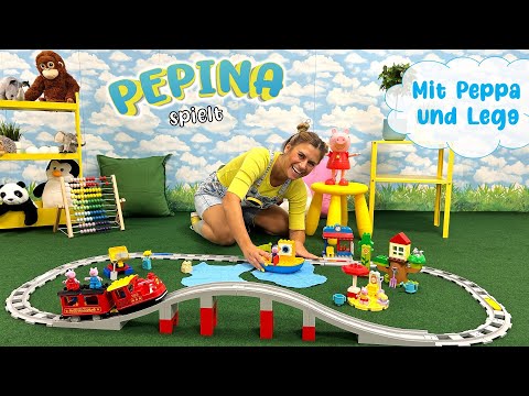 🐷 SPIELEN mit Peppa Wutz 🚂 Pepina baut & spielt mit Lego Duplo