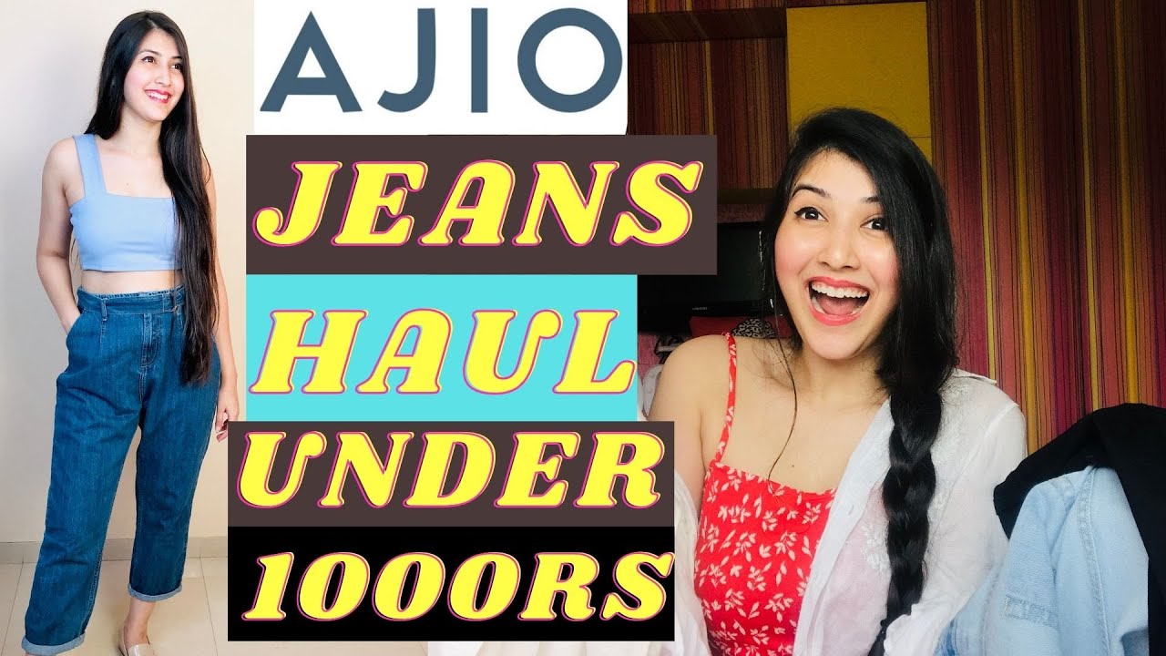 AJIO high waist jeans haul under 1000rs |AJIO AFFORDABLE HIGH WAIST ...
