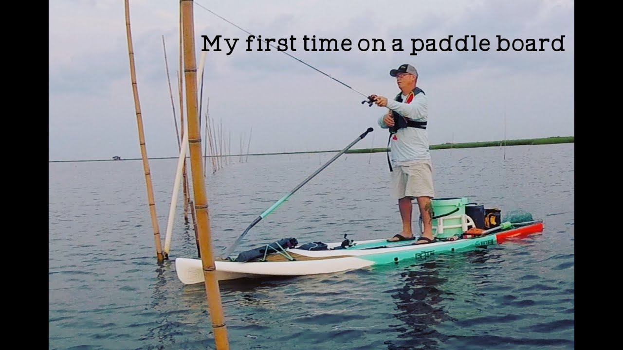 Paddle board fishing | Fly fishing ***caught my first fish*** - YouTube