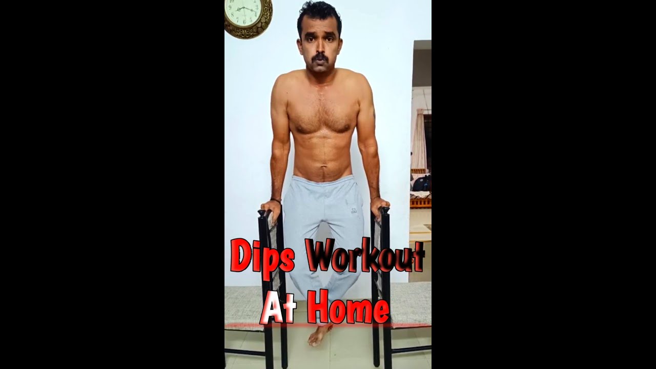 Dips exercise at home workout | two chairs is enough | no gym... - YouTube