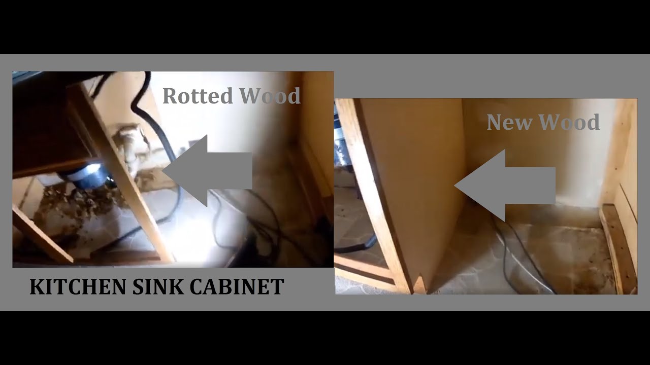 Fix Rotten Kitchen Sink Cabinet - YouTube
