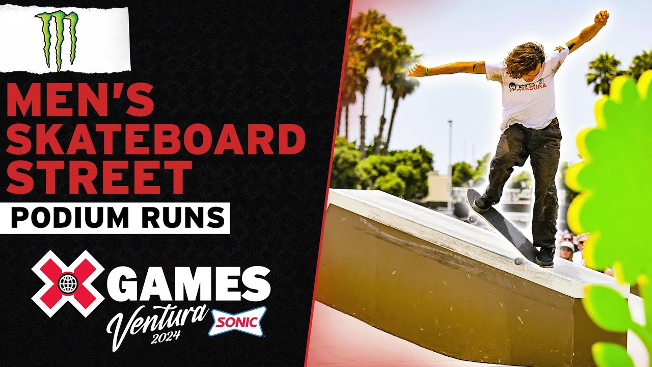 Monster Energy Men’s Skateboard Street: Top 3 Runs | X Games Ventura ...