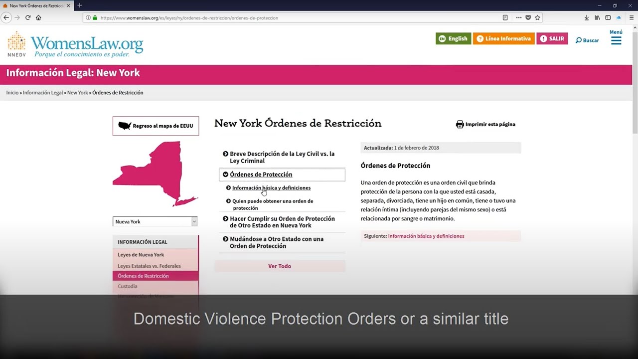 Pt 1 Protection Orders How They Work Cómo Funcionan Las Órdenes De