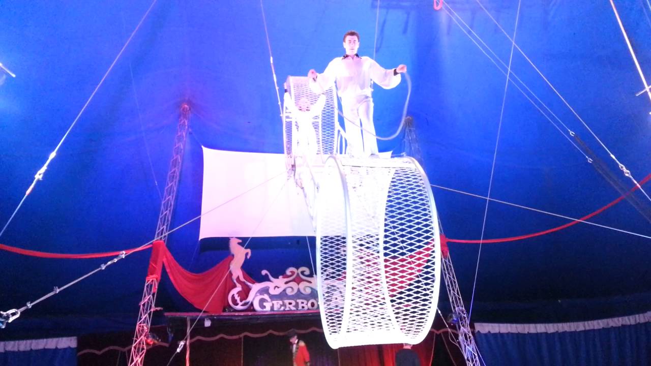 Oct 13 Gerbola Circus performance, spinning and dangerous - YouTube