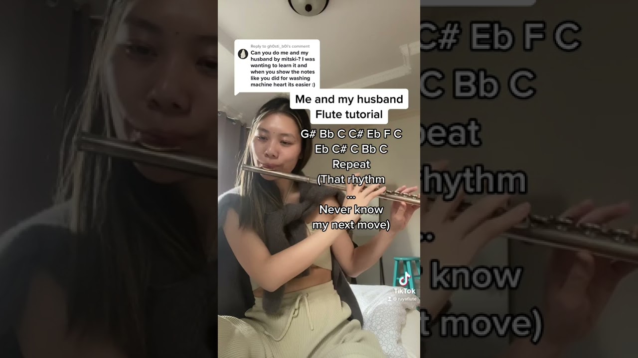 Me And My Husband Mitski Flute Tutorial Notes Youtube