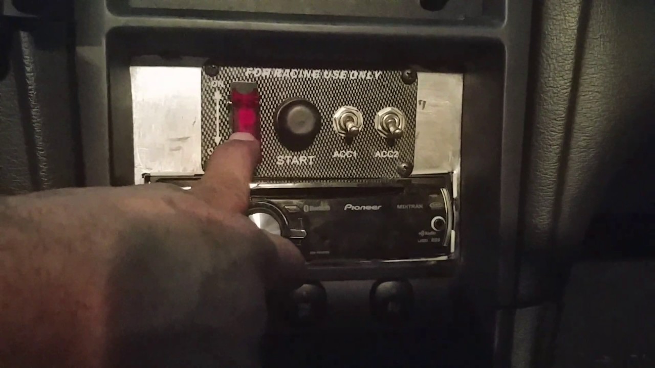 Mustang with ignition push start swith panel - YouTube