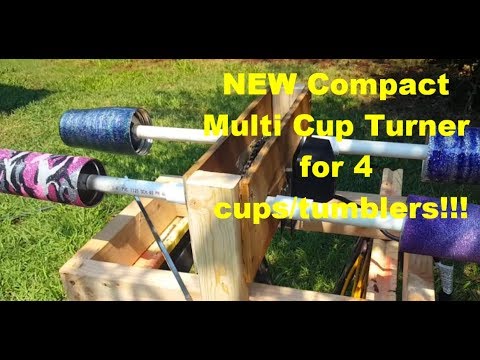 NEW Compact Multi 4 Cup Tumbler Turner Glitter Epoxy - YouTube