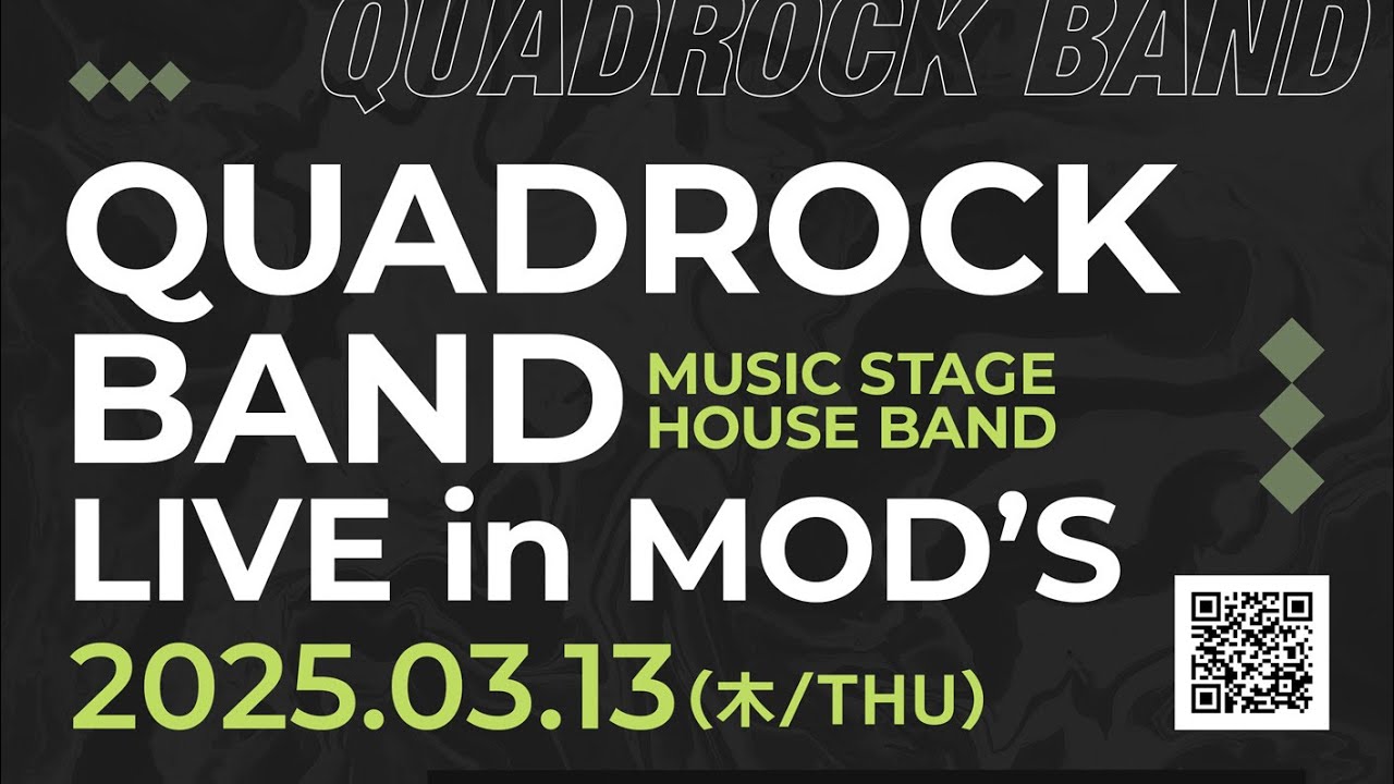 QUAD ROCK BAND ①st 2023..03.13@MOD'S - YouTube
