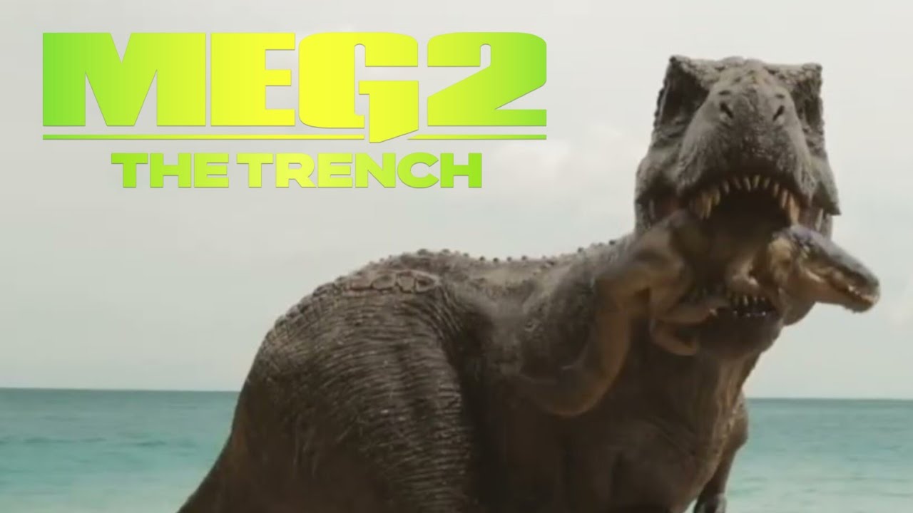 The Meg 2: The Trench [2023] - Tyrannosaurus Rex Screen Time - YouTube
