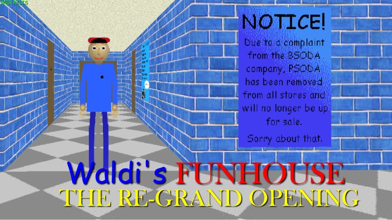 Waldi Funhouse The Re-Grand Opening | Baldi Basics Mod - YouTube
