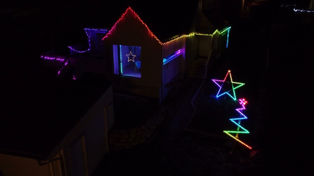 Christmas lights 2021 - Tree, star, windows animated - YouTube