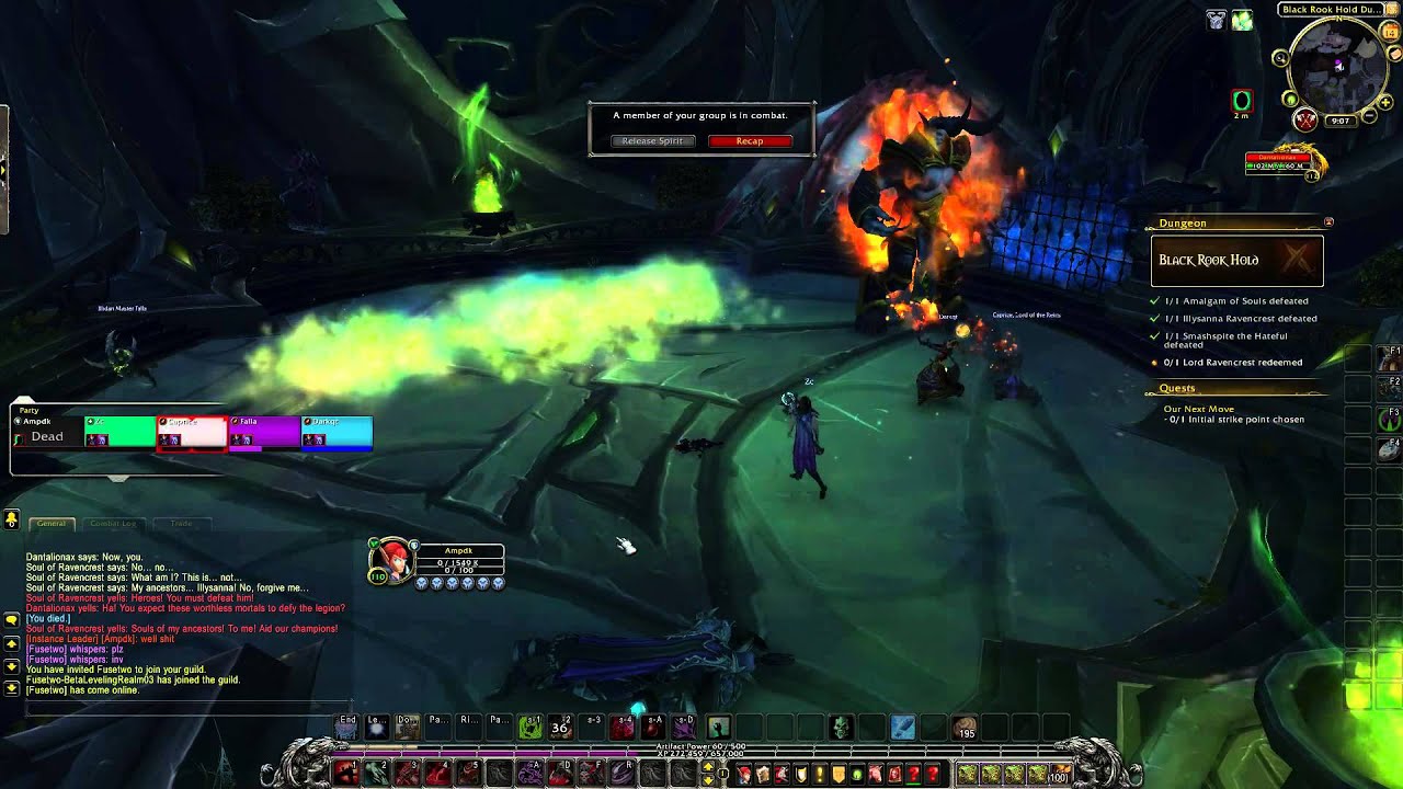 Lord Ravencrest - Normal Blackrook Hold - WoW Legion Alpha - YouTube