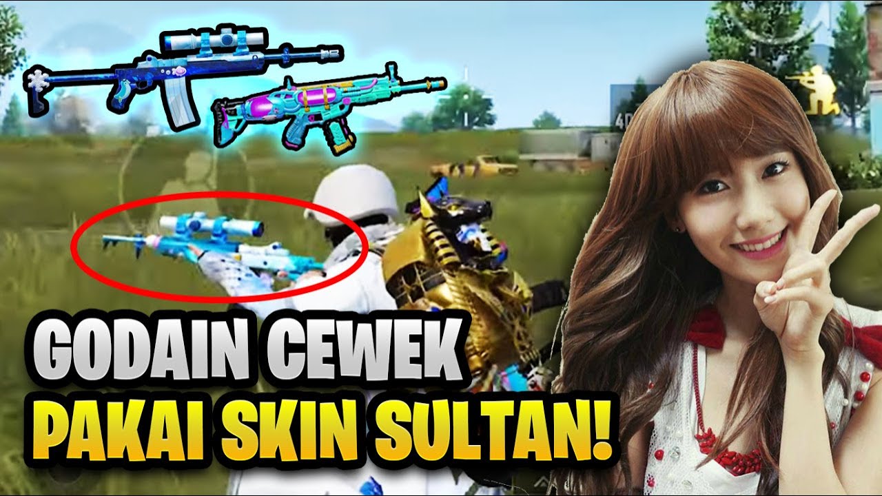PAMER SKIN MINI14 KE CEWE CANTIK BEGINI REAKSINYA - PUBG MOBILE - YouTube