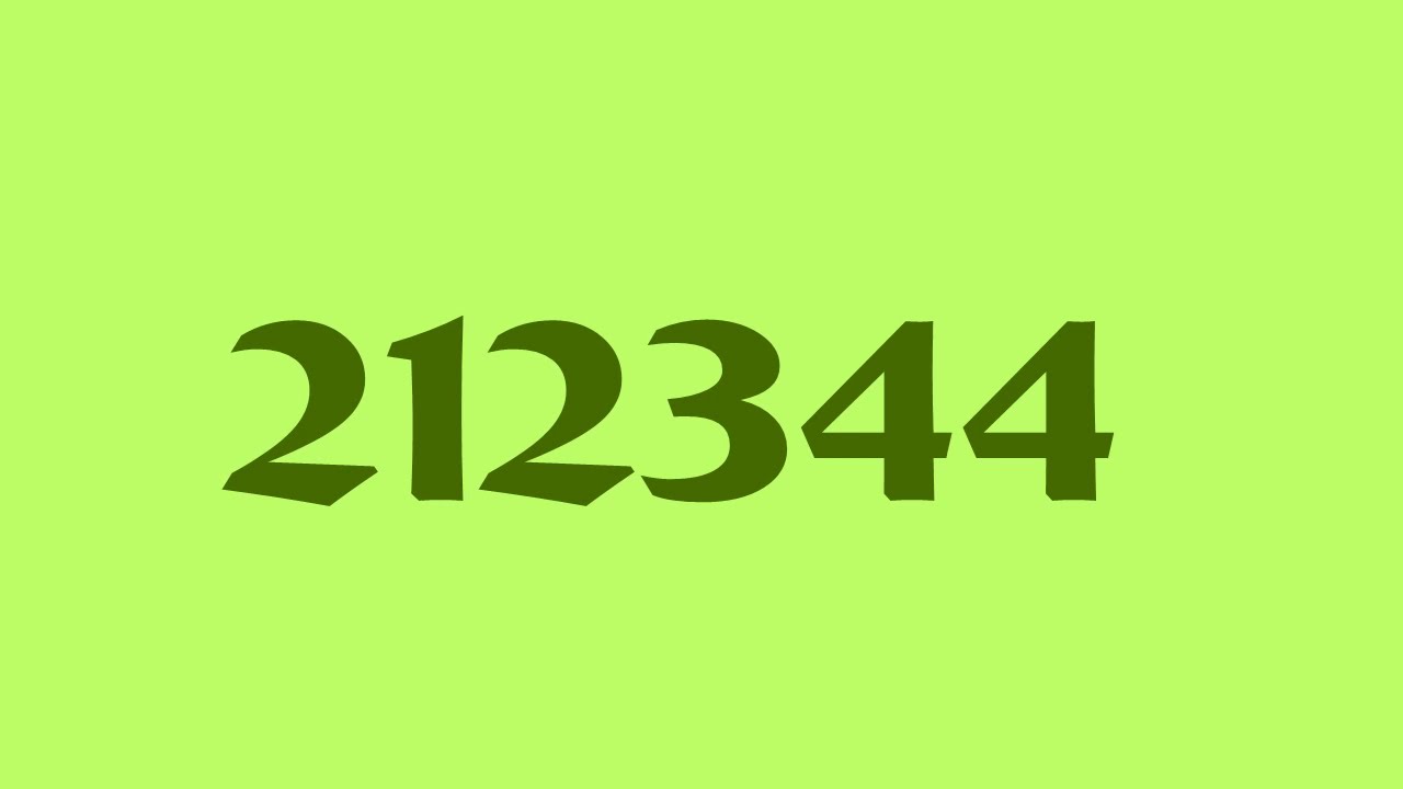 Colorful Numbers 1 to 250000 - YouTube