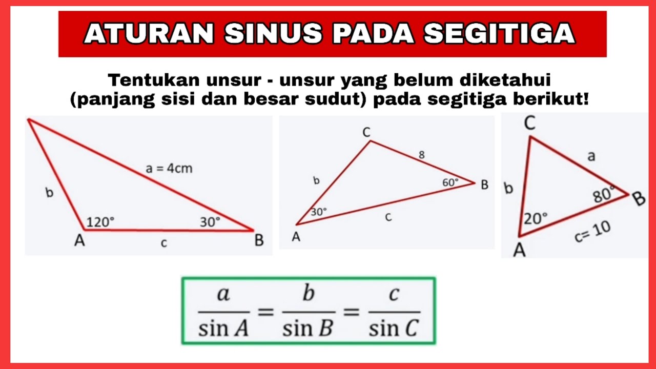 Matematika Kelas X | Aturan Sinus pada Segitiga. - YouTube