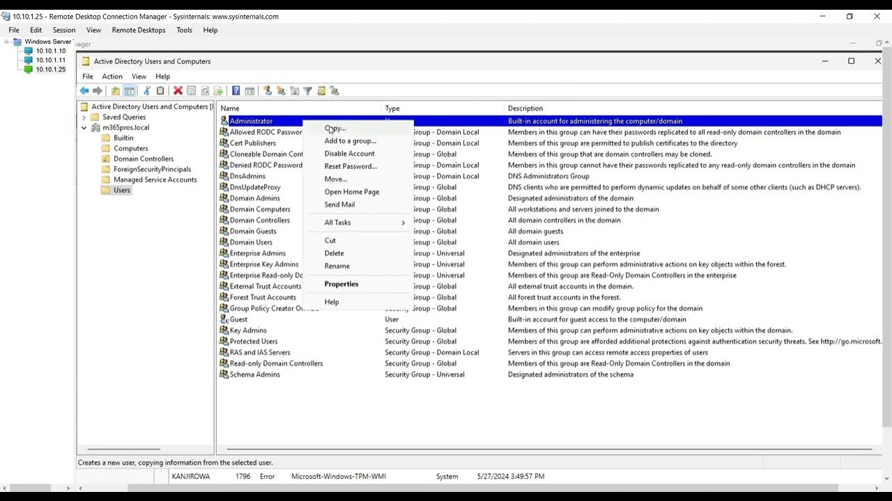 Create User Group and Computer Domain Membership in Windows Server 2025 - YouTube