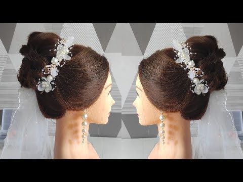 Sanggul Modern Pengantin tanpa Subal / Rambut Tambahan (easy wedding hairstyle) - YouTube