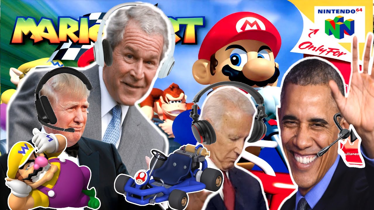 Us Presidents play Mario Kart 64 (championship race series 3) - YouTube