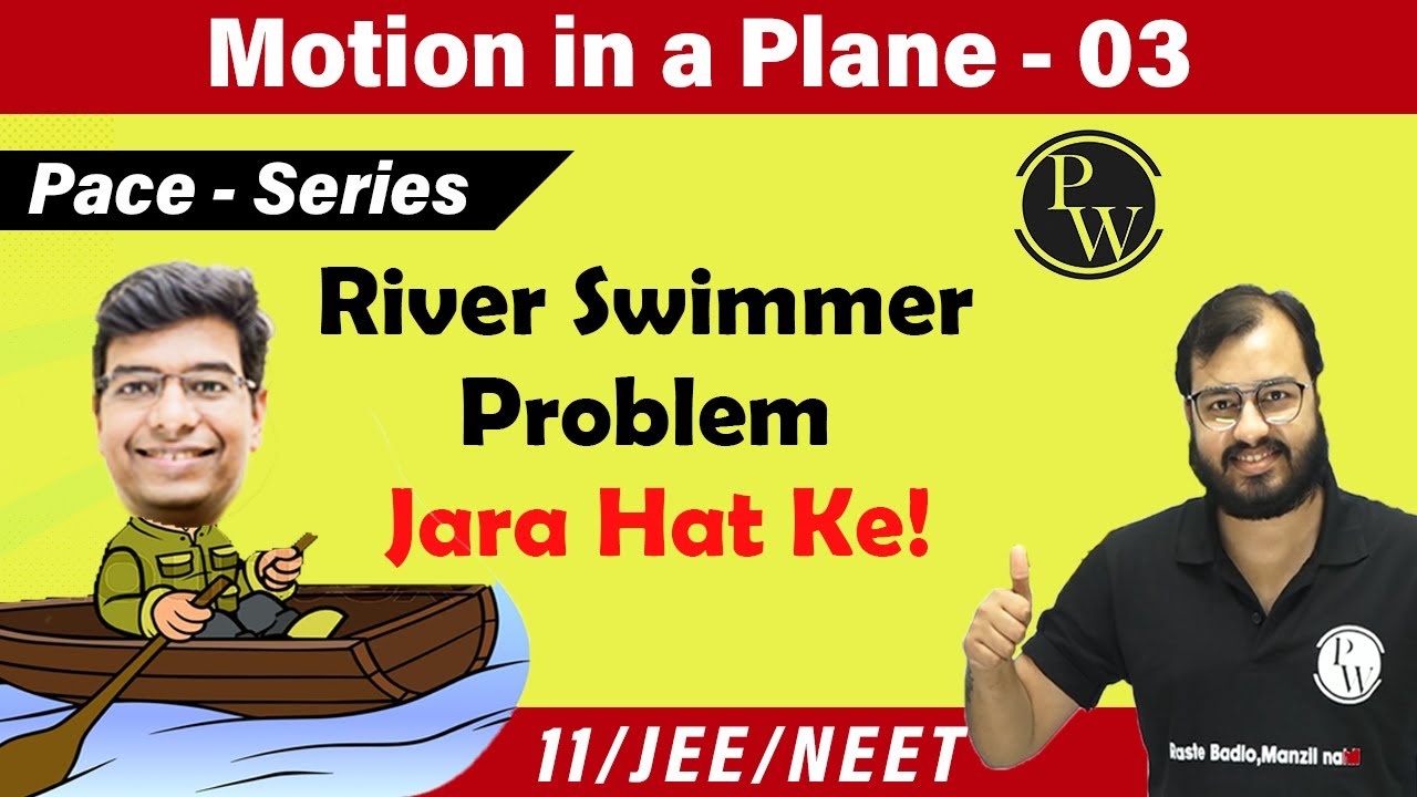 Motion in a plane 03 | Relative Motion | River swimmer Problems | Class ...