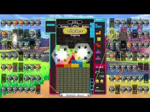 my tetris clear sends 10 lines again after the first tetris in tetris 99 today!!!! - YouTube