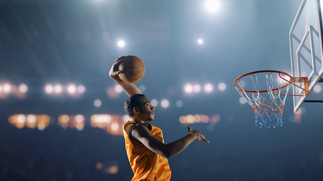 4k footage close up image of professional basketball player making ...